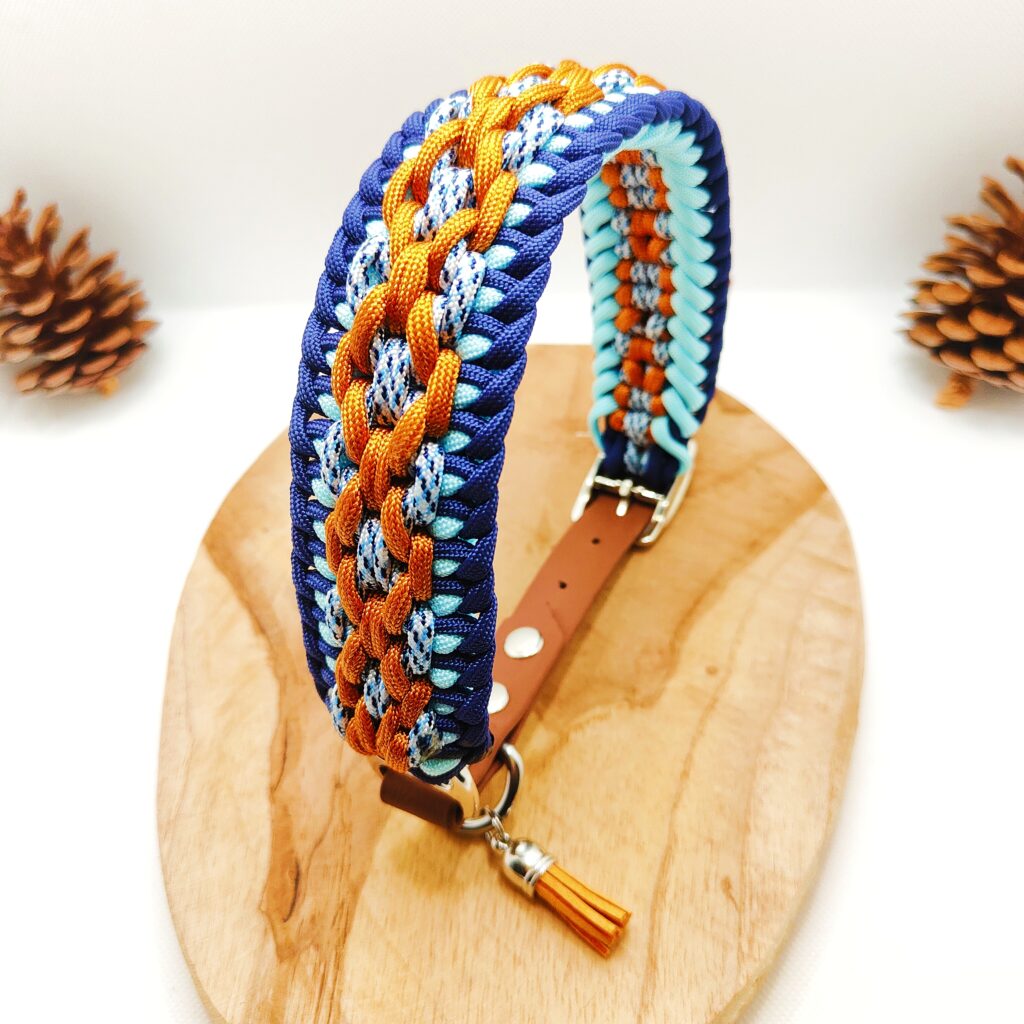 Collier pour chien tissage paracorde 100 % Made in France